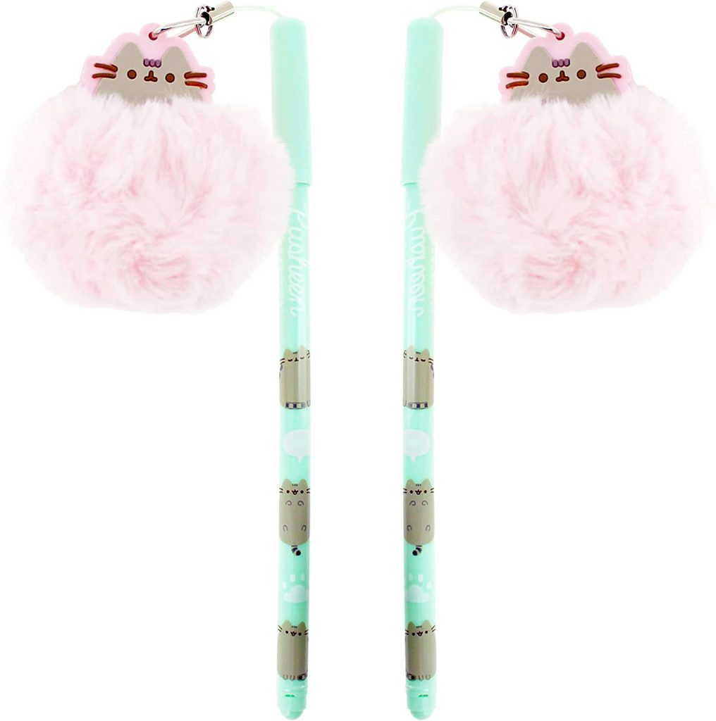 Pusheen Pen – Pale Pink Pom Pom – Green Pen – Getretro