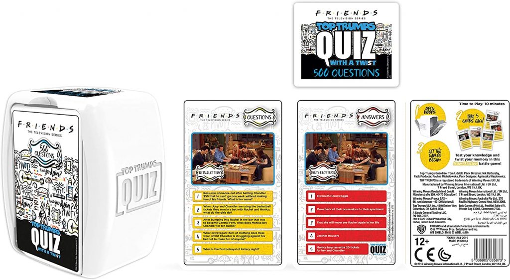 Friends Top Trumps Quiz Game – Getretro