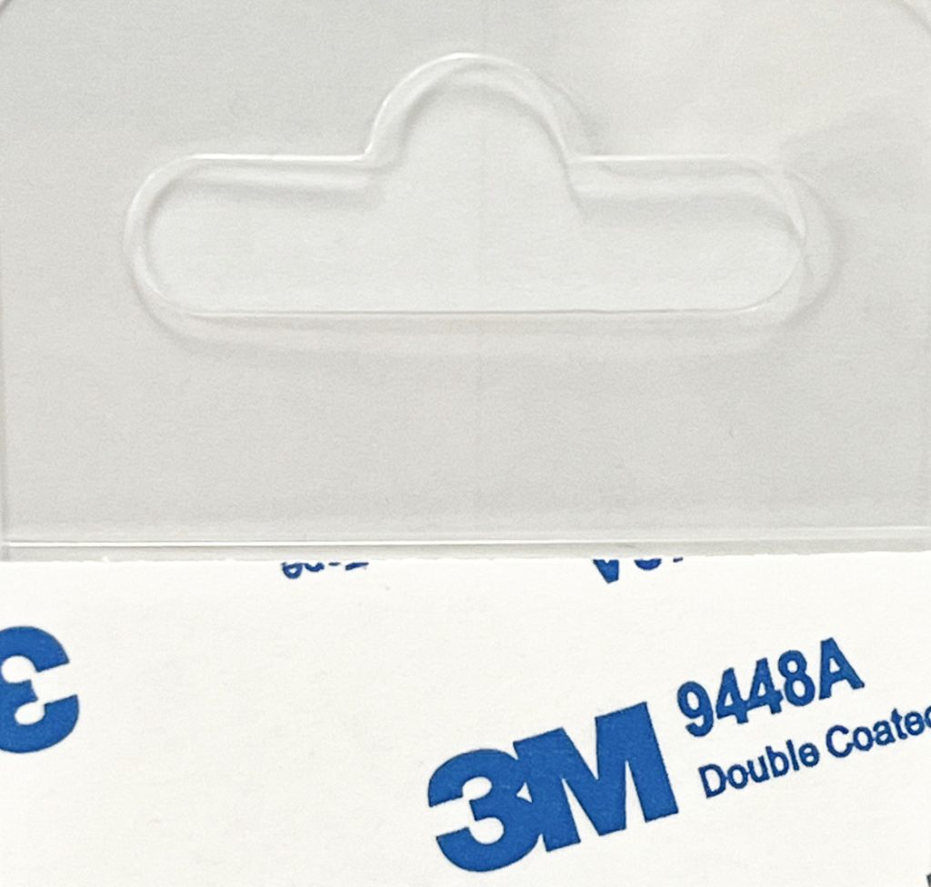 360 pcs clear sticky hanging tags with slot holes for retail store ...