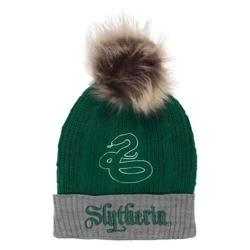 Harry Potter Slytherin Fur Pom-Pom Beanie – Getretro
